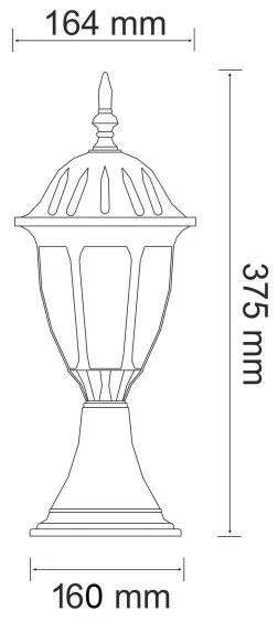 LED Venkovní lampa FLORENCJA 1xE27/10W/230V IP43