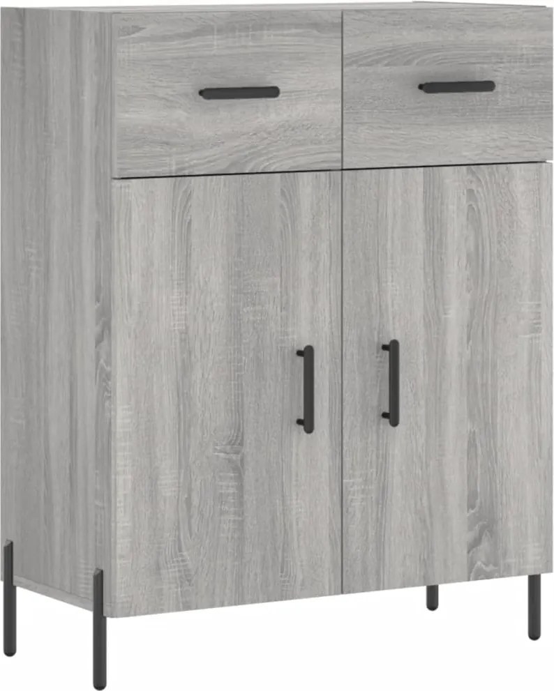 Skříň highboard šedá sonoma 69,5 x 34 x 180 cm kompozitní dřevo 3198543