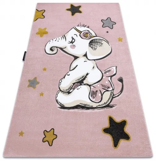 Dětský kusový koberec PETIT Slůně růžový Rozměr: 120x170 cm