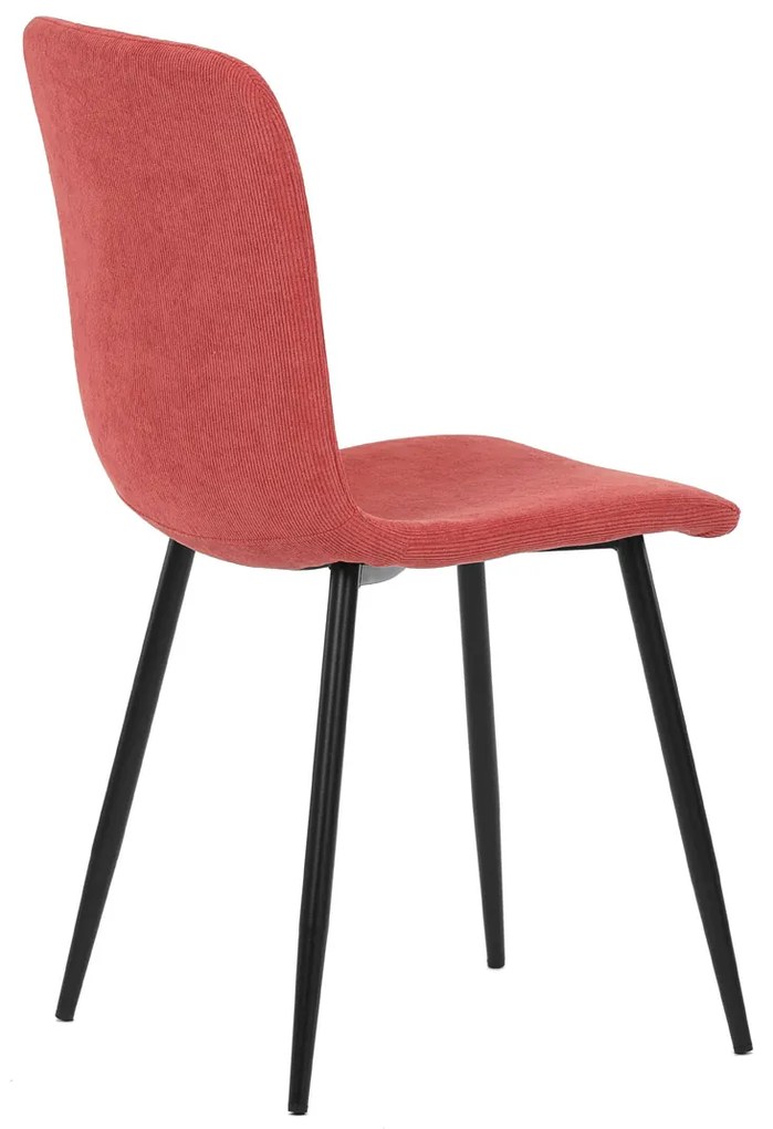Jídelní židle DCL-964 RED2 látka červená, kov černý matný lak