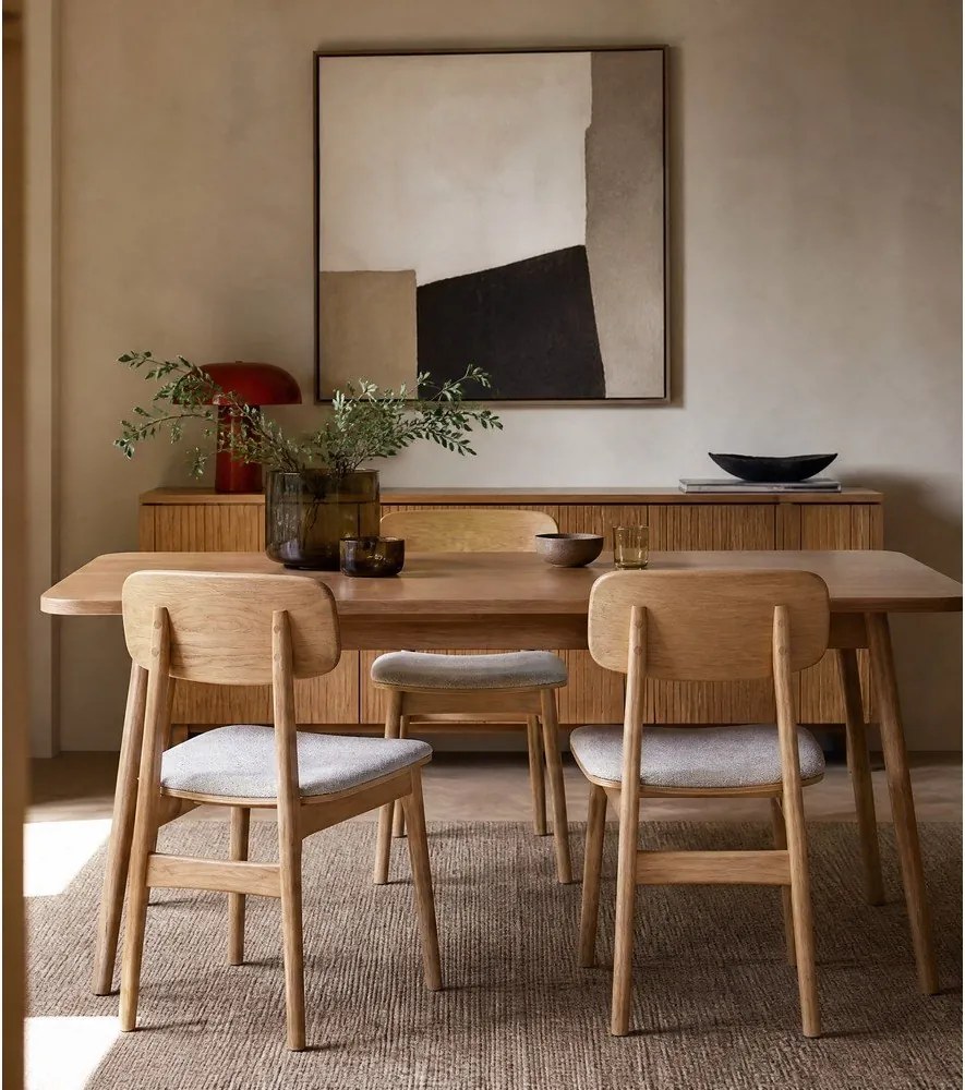 Jídelní židle v béžovo-přírodní barvě Livo – Unique Furniture