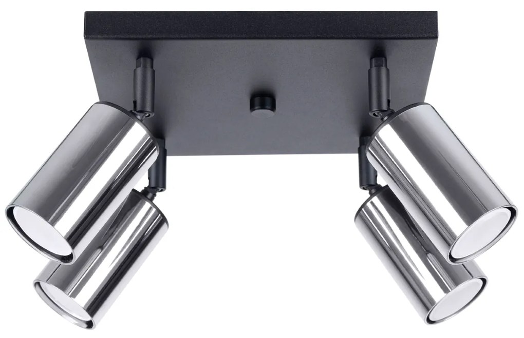 Sollux Lighting Stropní svítidlo WINX 4 černé/chromové
