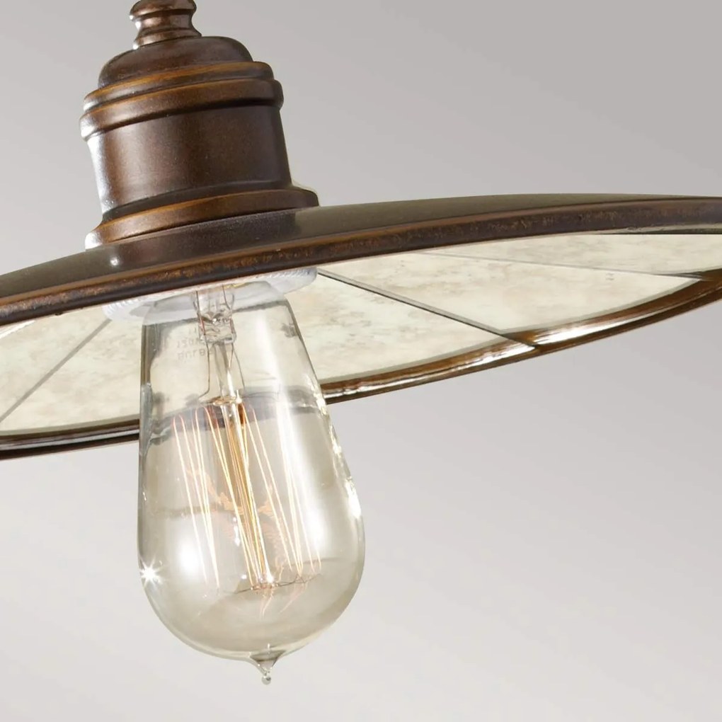 Retro lustr Elstead Urban Renewal 1xE27 Bronz