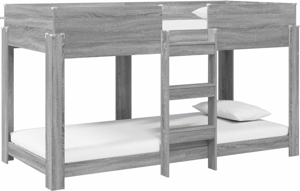 Patrová postel pro děti Šedá Sonoma 90 x 190 cm 3410536