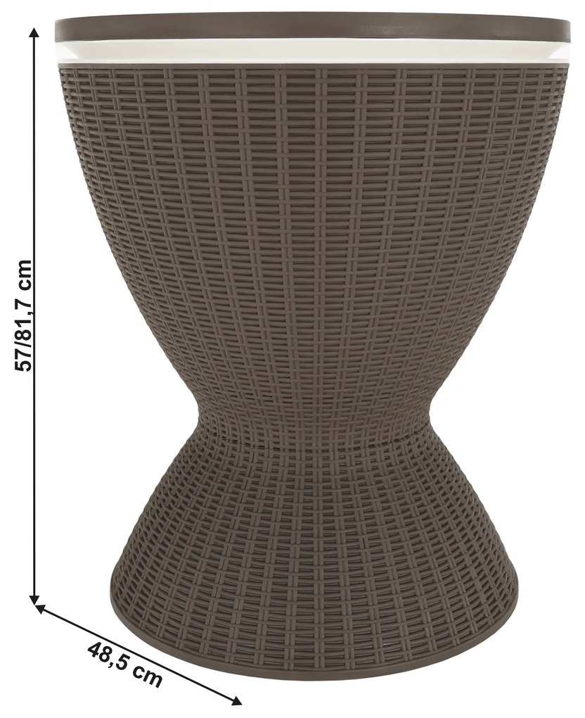 Kondela Zahradní chladící stolek, šedá, FABIR
