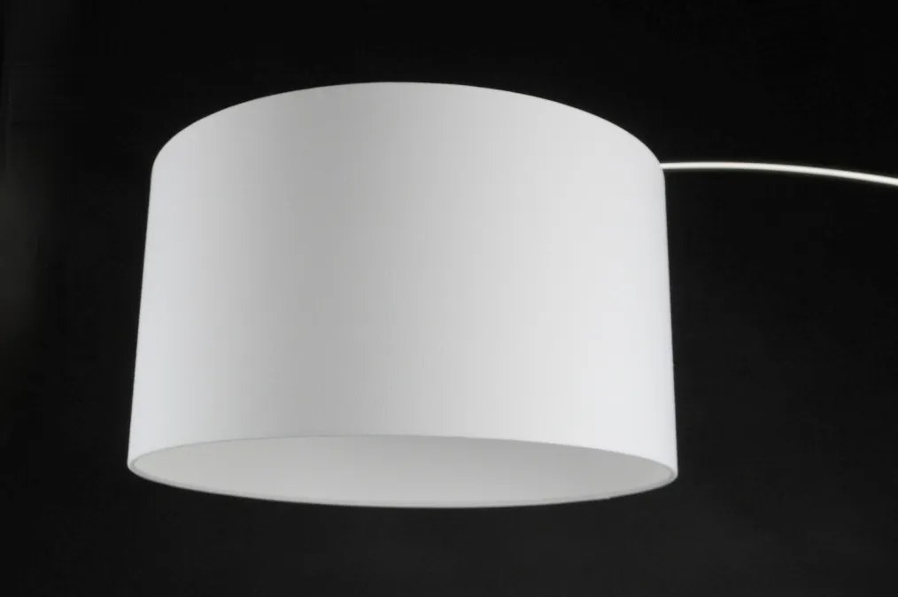 Stojací designová oblouková lampa Dallas White