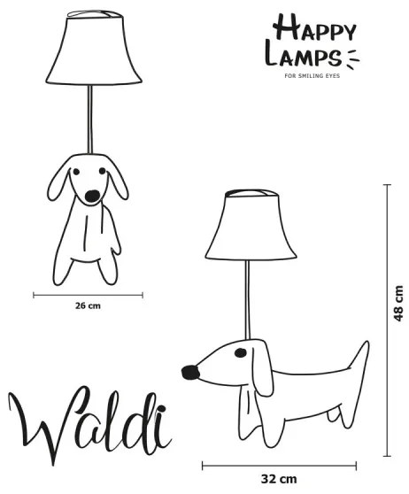 Happy Lamps - LED Dětská stolní lampa WALDI LED/5,4W/230V jezevčík