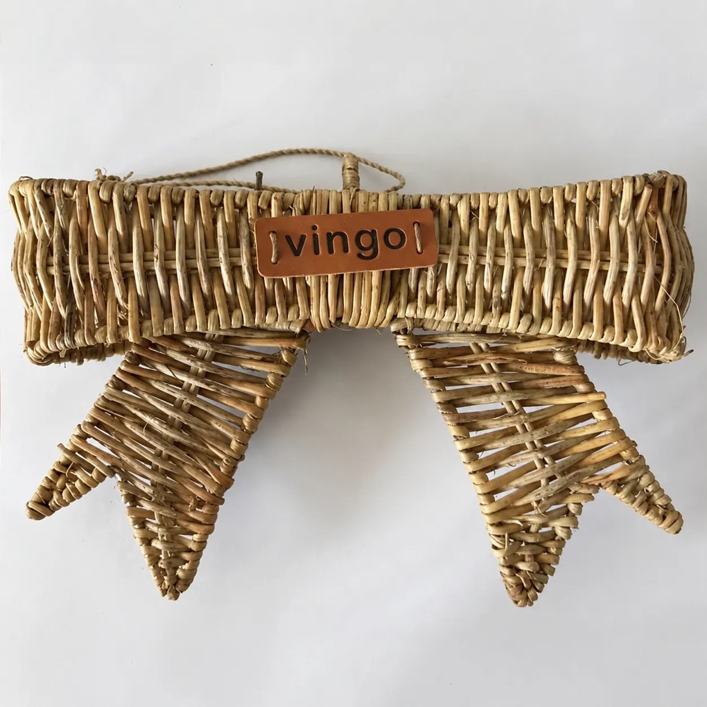 Vingo Ratanová mašle - 25 x 17 cm