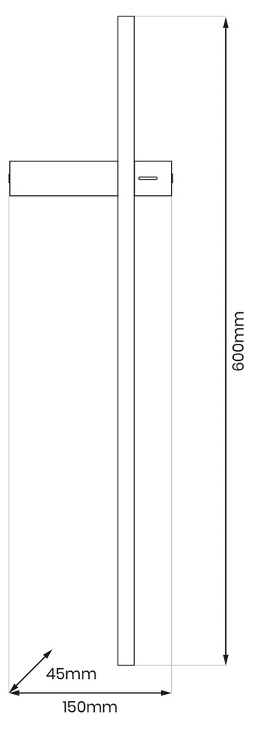 Nástěnné LED svítidlo Vision, 1x LED 8w, 3000k, b
