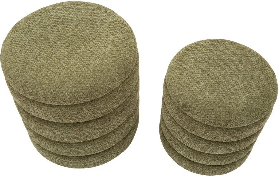 Khaki taburety v sadě 2 ks Nordic Style – Mauro Ferretti