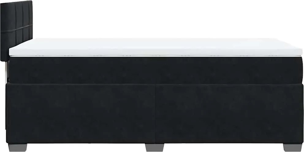 Box spring postel s matrací černá Single samet 3288771