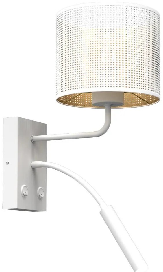Luminex Nástěnná lampa LOFT SHADE 1xE27/60W+1xG9/8W/230V bílá/zlatá LU5260