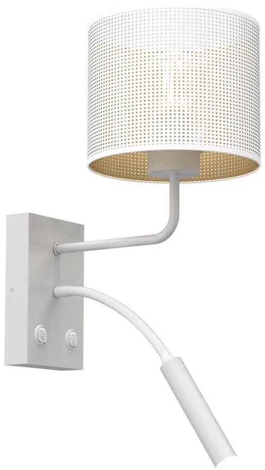 Nástěnná lampa LOFT SHADE 1xE27/60W+1xG9/8W/230V bílá/zlatá