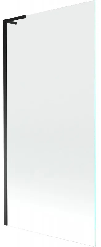 Mexen Next L, 1-křídlová vanová zástěna 90 x 150 cm, 6mm čiré sklo, černý profil, 895-090-000-03-00-70