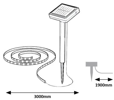 Rabalux 77016 - LED Solární pásek ANSOO LED/0,26W/3,2V 4,9m IP44