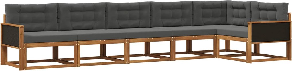 Venkovní pohovková souprava 6 ks Přirozená a Anthracitová 3382595