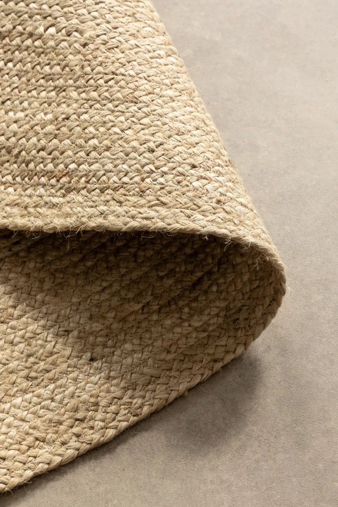 Hanse Home, Kusový koberec Jute Braided 106007 Ivory kruh, 100x100 (průměr) kruh, béžová, chodba / předsíň