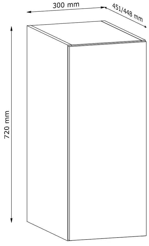 LANGEN bp | horní skříňka G30G | push open | UNI provedení | béžová