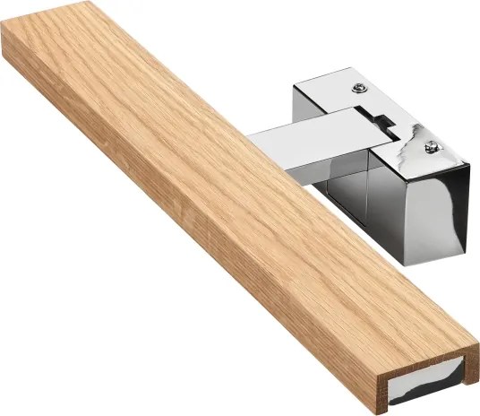 BRILAGI-LED Koup osvět zrcadla 3v1 WOODY MIRROR LED/8W/230V 40 cm IP44 chrom/dub