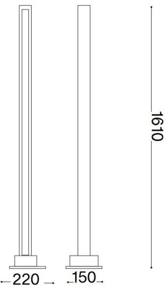 Ideal Lux - LED Stmívatelná stojací lampa CRAFT LED/26W/230V CRI 90 buk