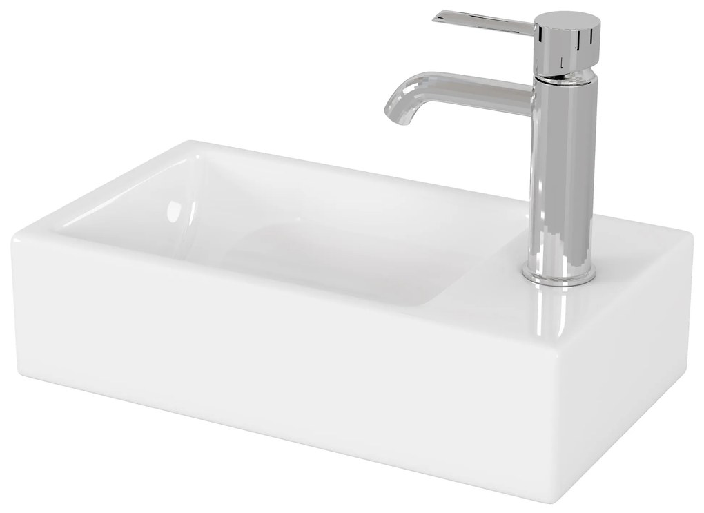 Volně stojící skříňka s umyvadlem Houseland Ruvin 46 cm bílá