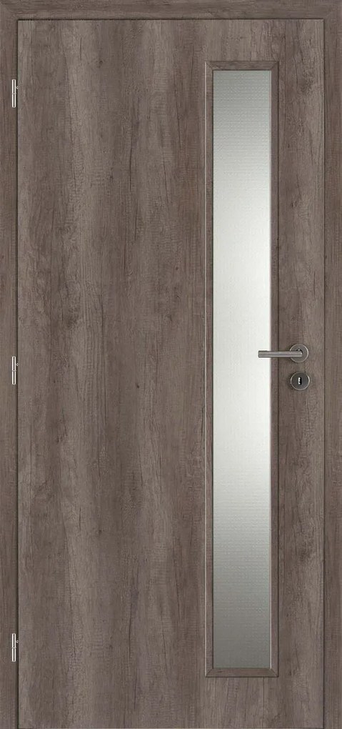 Doornite CPL Interiérové dveře TIKA1 sklo, 70 L, 70 × 197 cm, CPL laminát, levé, dub americký, prosklené