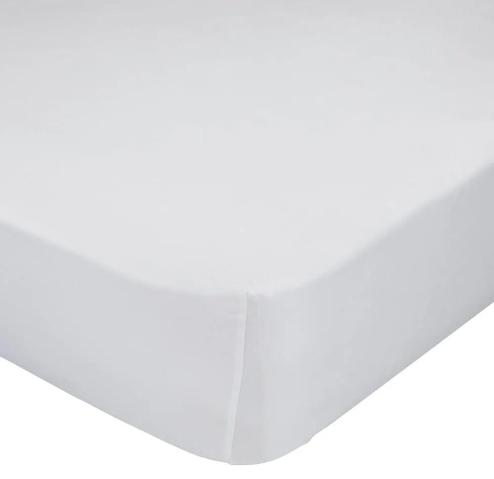 Bílé elastické prostěradlo z čisté bavlny, 120 x 60 cm