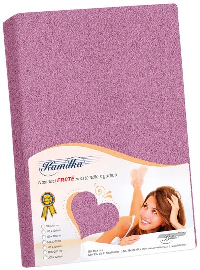 Bellatex Prostěradlo froté tmavá fialová rozměr 100x200 cm