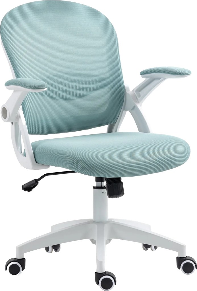 Ergonomická kancelářská židle Vinsetto s síťovaným opěradlem a polstrovaným sedákem, výškově nastavitelná, 65,5x61,5x88-97,5cm, modrá