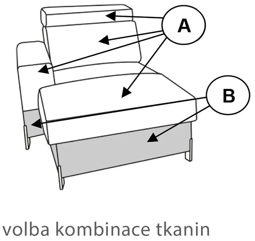 Sedací souprava ULISES L | 179x250 | nerozkládací | vysoká kvalita | VÝBĚR TKANIN