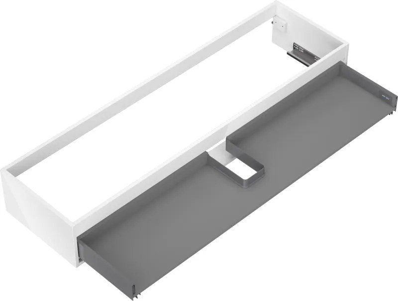 Mexen Box-A, závěsná skříňka 160 cm, 1 zásuvka, bílá lesklá, 91AX0-1600-235-1-00