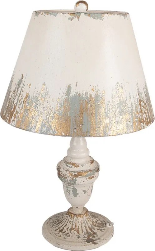 Béžová antik kovová stolní lampa Brocante - Ø 36*55 cm E27 1*60W