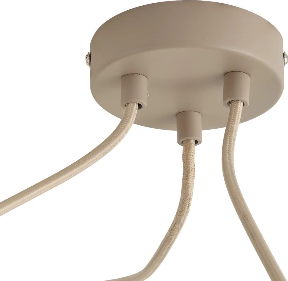 Designová závěsná lampa béžová s opálovým sklem 3-světlo - Tulip
