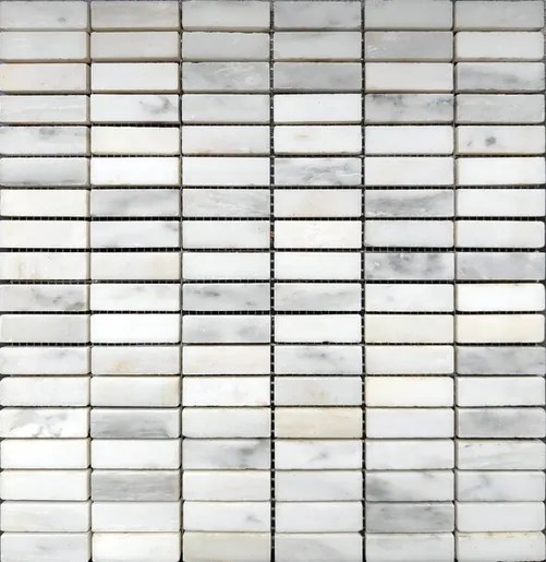 Kamenná mozaika Premium Mosaic Stone šedá 30x30 cm leštěná STMOS1548L