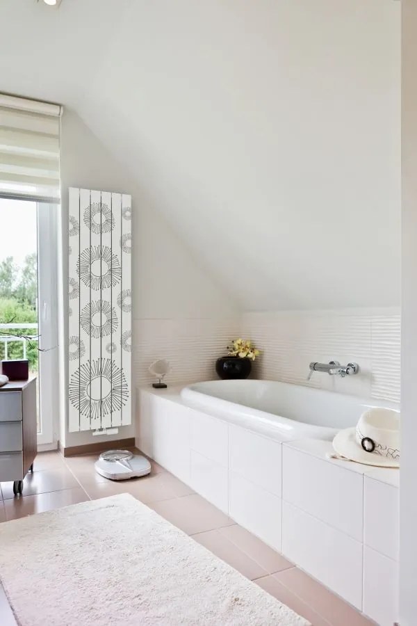 Isan Collom 1800 x 450 mm koupelnový radiátor bílý