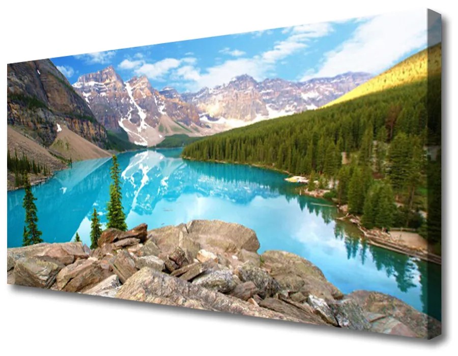 Obraz na plátně Hory Jezero Příroda 125x50 cm
