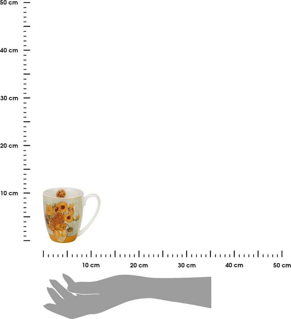 Porcelánový hrnek se lžičkou Van Gogh Sunflowers 360 ml