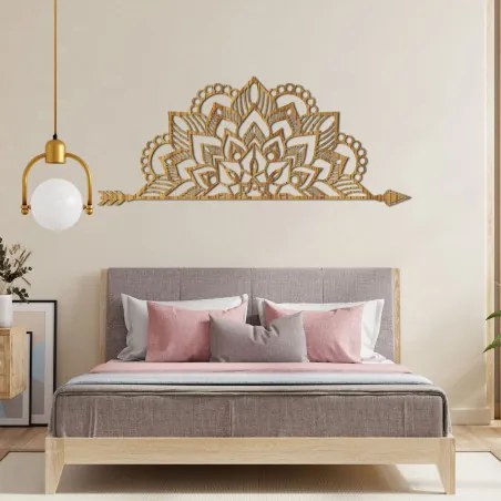 Mandala na zeď - Moderní dřevěná dekorace v boho stylu | SENTOP HDF0492