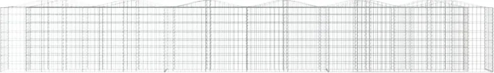 Klenutý gabion vyvýšený záhon 600x50x100 cm pozinkované železo 153548