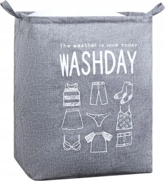 Koš na prádlo se šňůrkou WASHDAY 50x40x50 cm