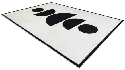 Moderní koberec MODE 8598 geometrická krémová / černá velikost 240x330 cm | krásné koberce cz