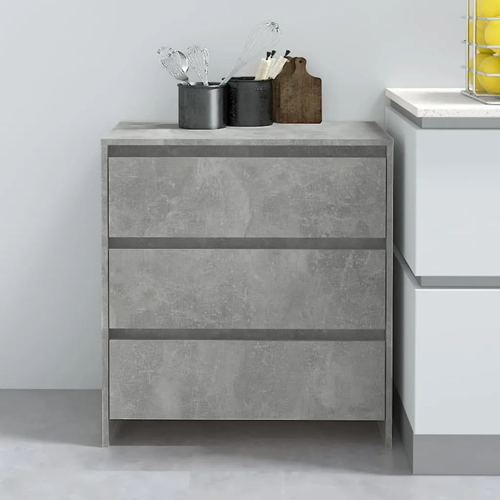 Příborník betonově šedý 70x41x75 cm kompozitní dřevo