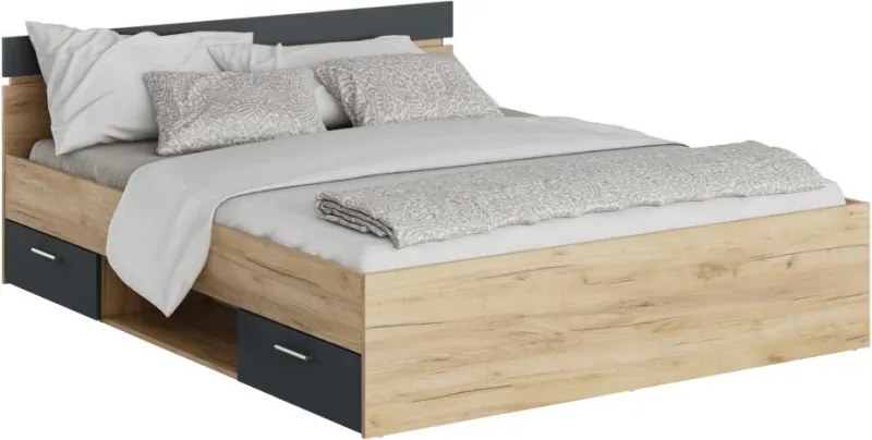 Postel MICHIGAN NEW 160x200, dub artisan/grafit Kondela 0000373283