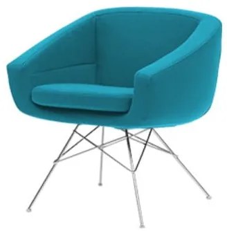 Tyrkysové křeslo Softline Aiko Felt Melange Turquoise