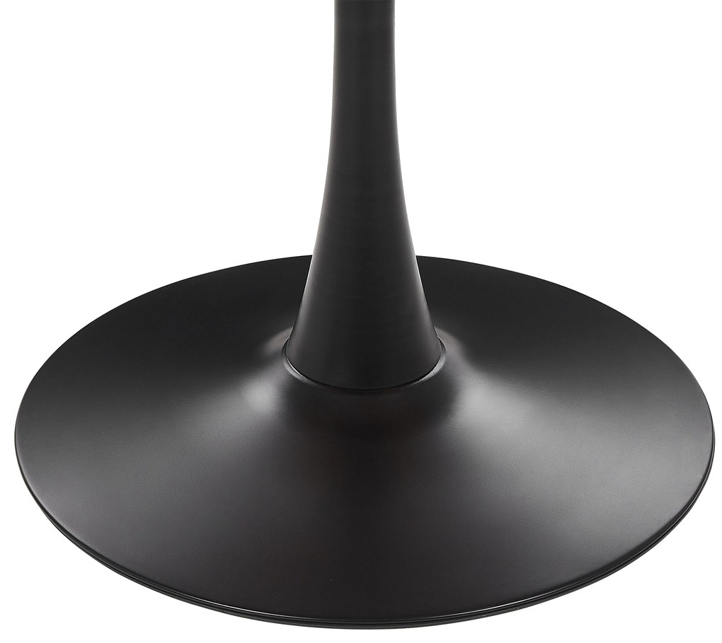 Kulatý jídelní stůl ⌀ 90 cm tmavé dřevo / černá BOCA Beliani