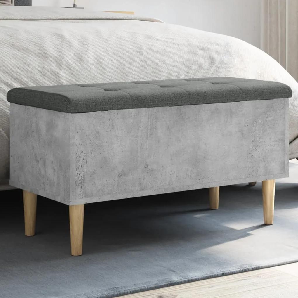 Úložná lavice betonově šedá 82 x 42 x 46 cm kompozitní dřevo - Default Title