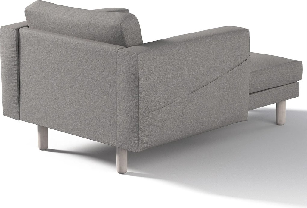 Potah na IKEA Norsborg šezlong s loketními opěrkami barva šedá látka pletený vzor