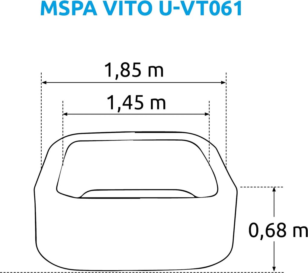 Mspa | Vířivý bazén MSPA Vito U-VT061 + Solární sprcha UNO 40 | 19900161
