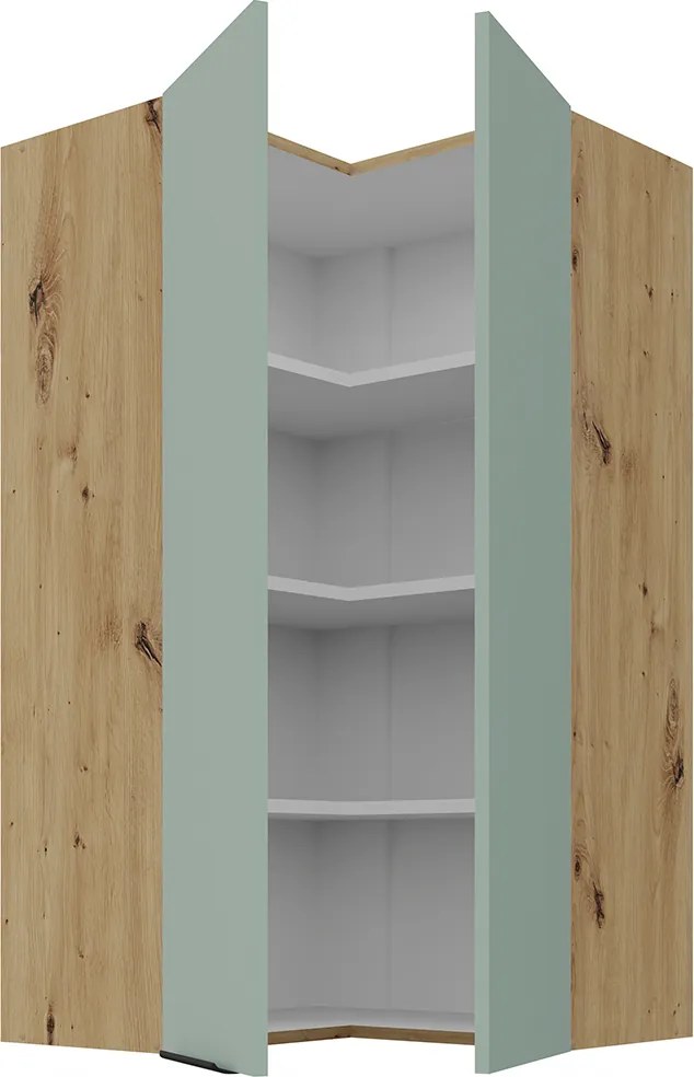 ARIA st | horní kuchyňská skříňka 60x60 GN-108 2F (90°) rohová s policemi | EXTRA VYSOKÁ | 60x60 cm | artisan/aquamarine