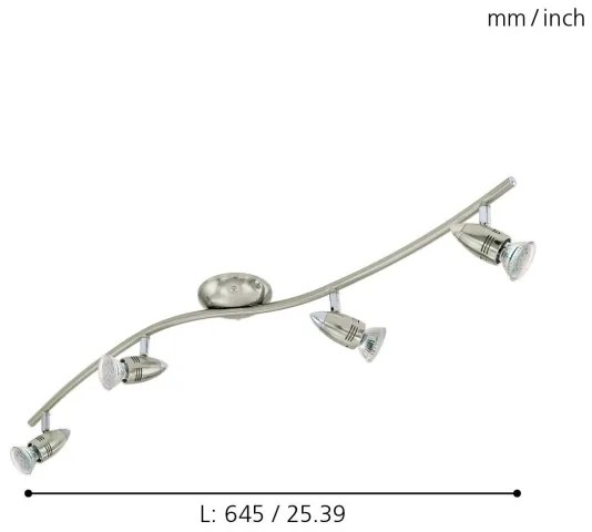 Eglo 92644 - LED Bodové svítidlo MAGNUM 4xGU10/3W/230V